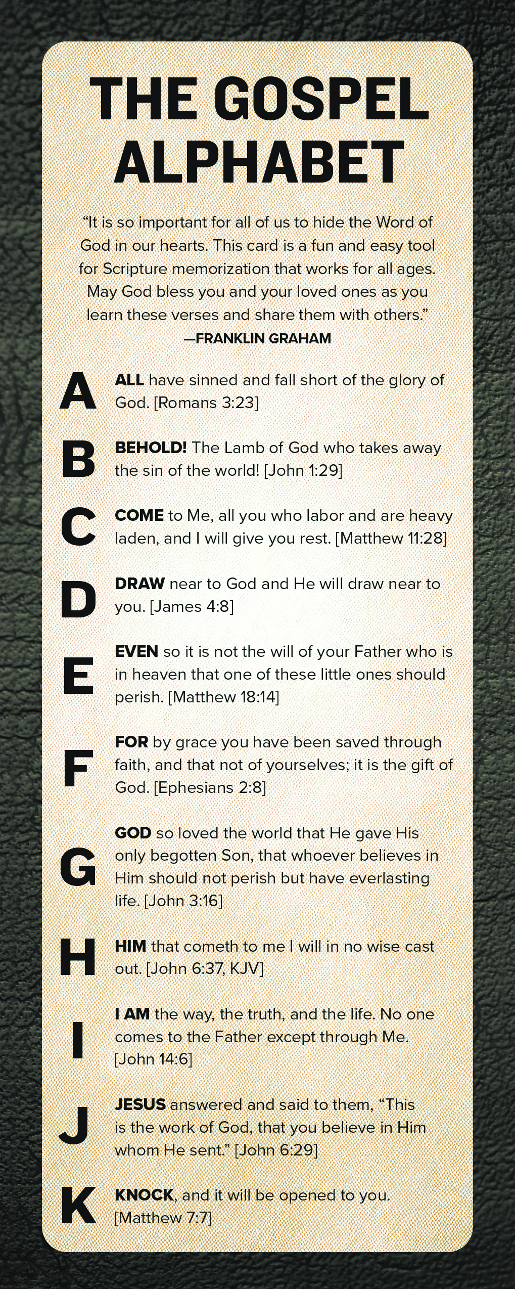 The Story of the Gospel Alphabet
