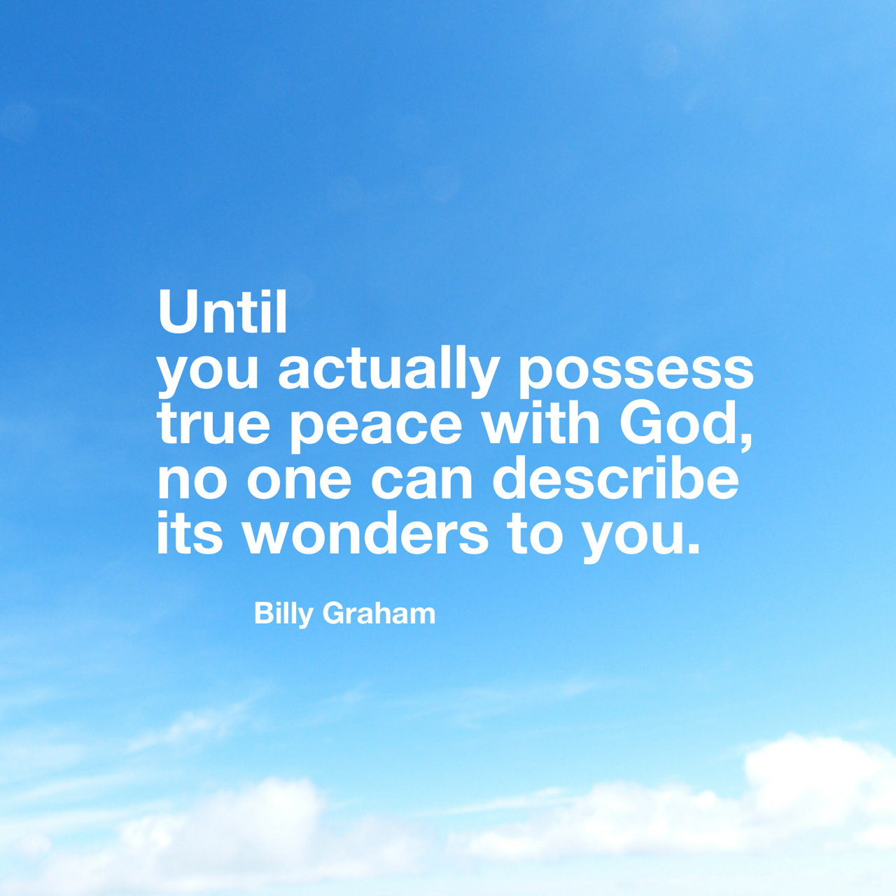 In His Own Words - Billy Graham on Peace - The Billy Graham Library Blog