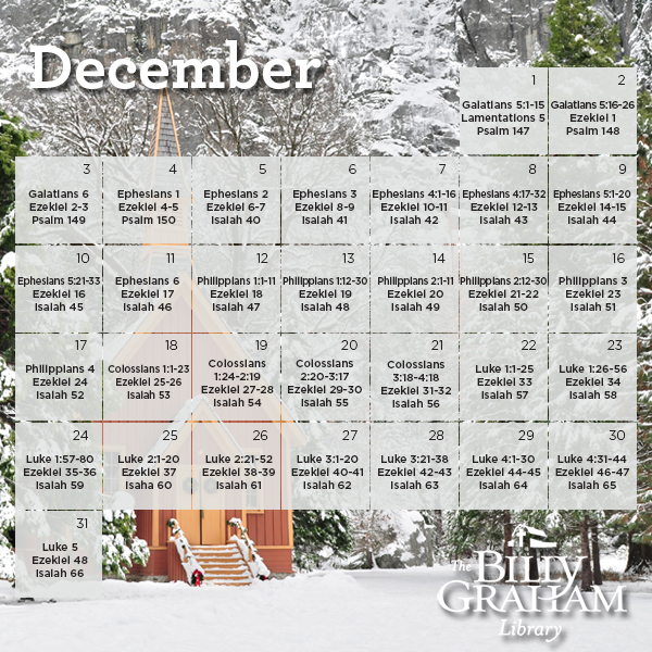 Read the Bible in a Year — December 2017 - The Billy Graham Library Blog