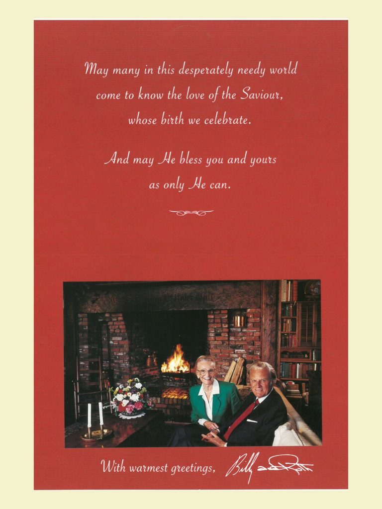 Christmas Cards Throughout the Years: 1990’s - The Billy Graham Library ...