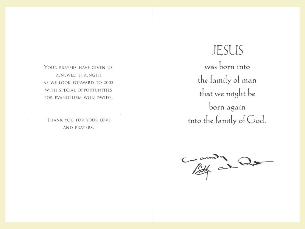 Christmas Cards Throughout the Years: 2000’s - The Billy Graham Library ...