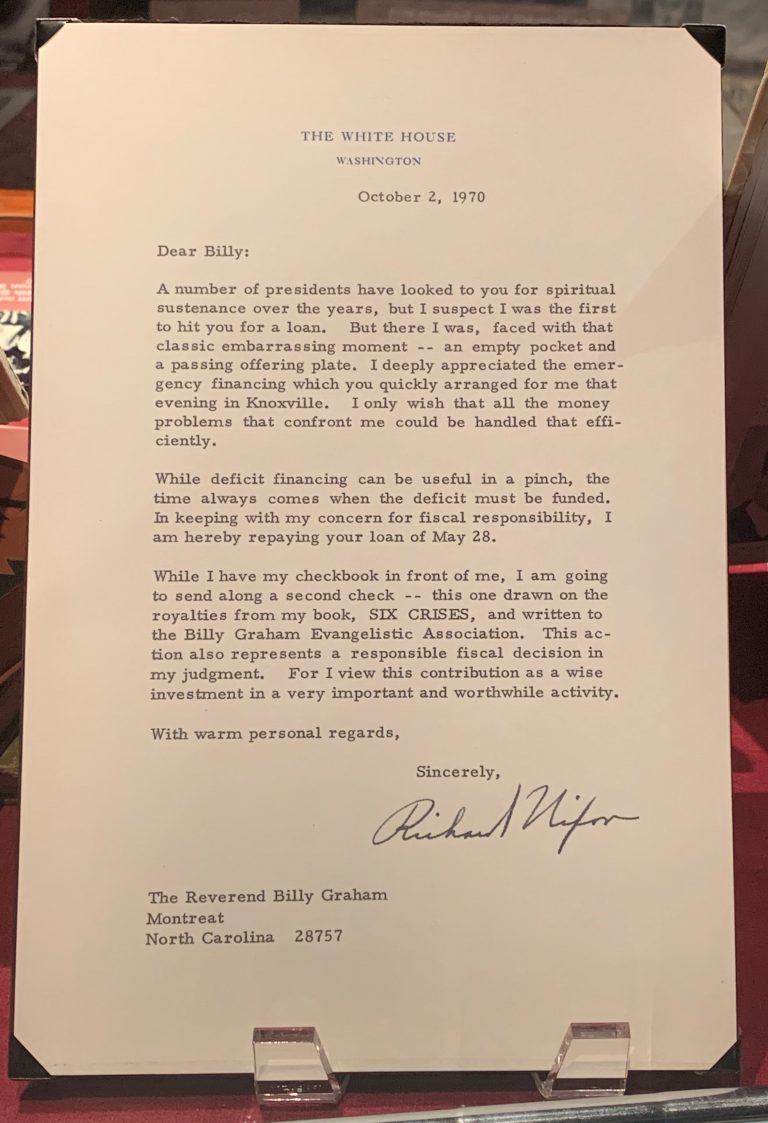 Nixon letter - The Billy Graham Library