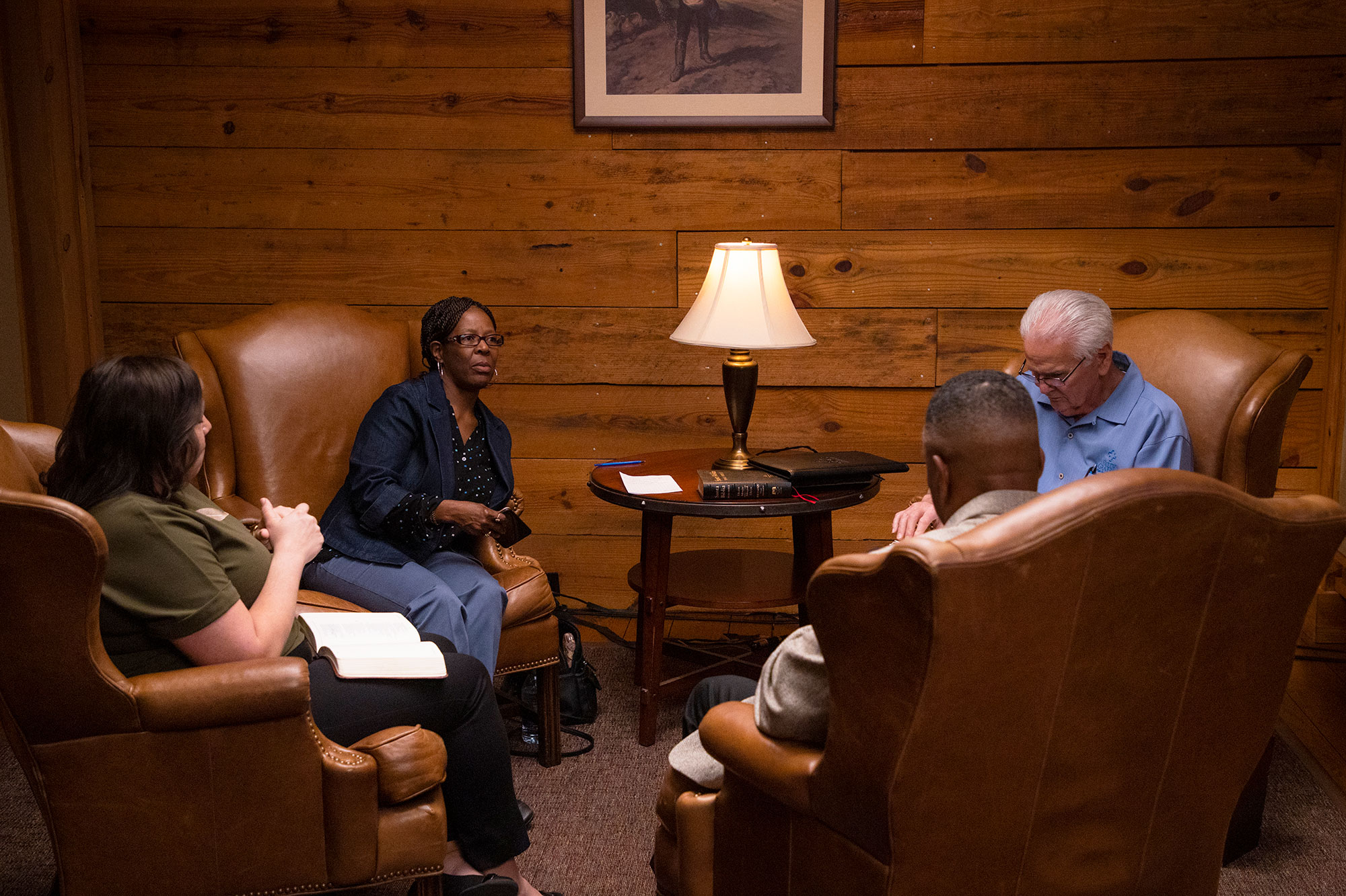 prayer-at-library - The Billy Graham Library