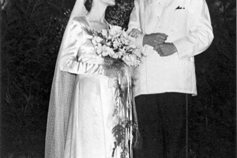 Ruth and Billy.1945 wedding - The Billy Graham Library