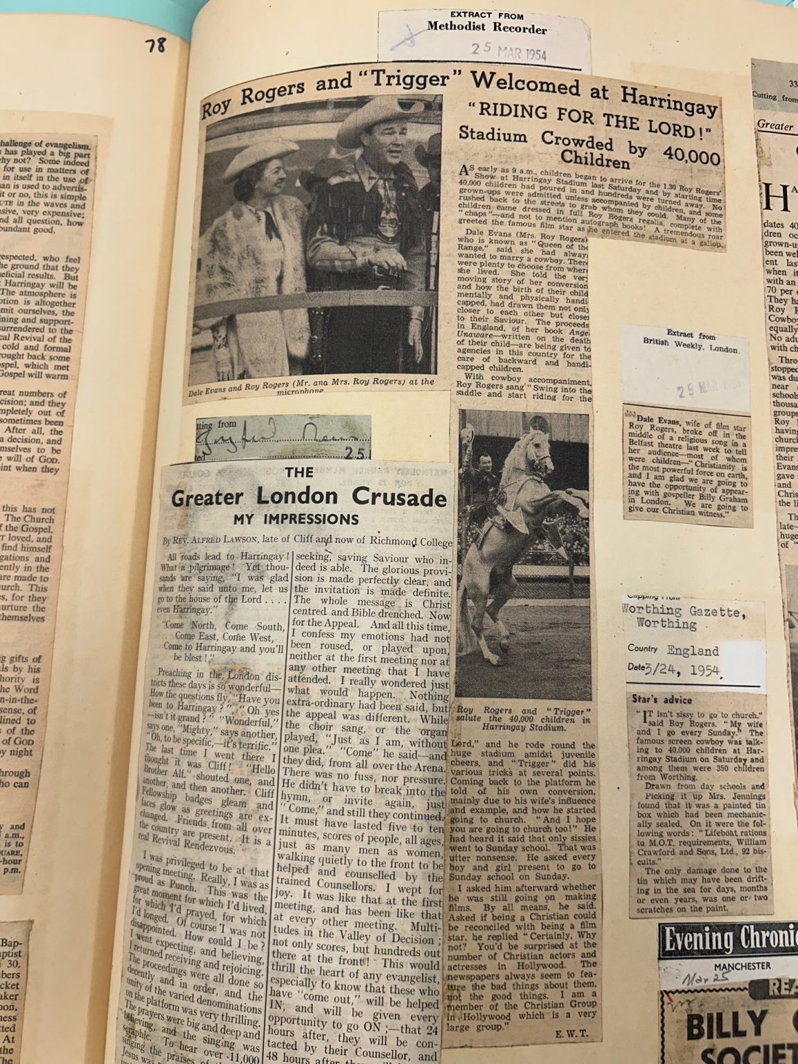 Harringay Remembered: Billy Graham and Roy Rogers