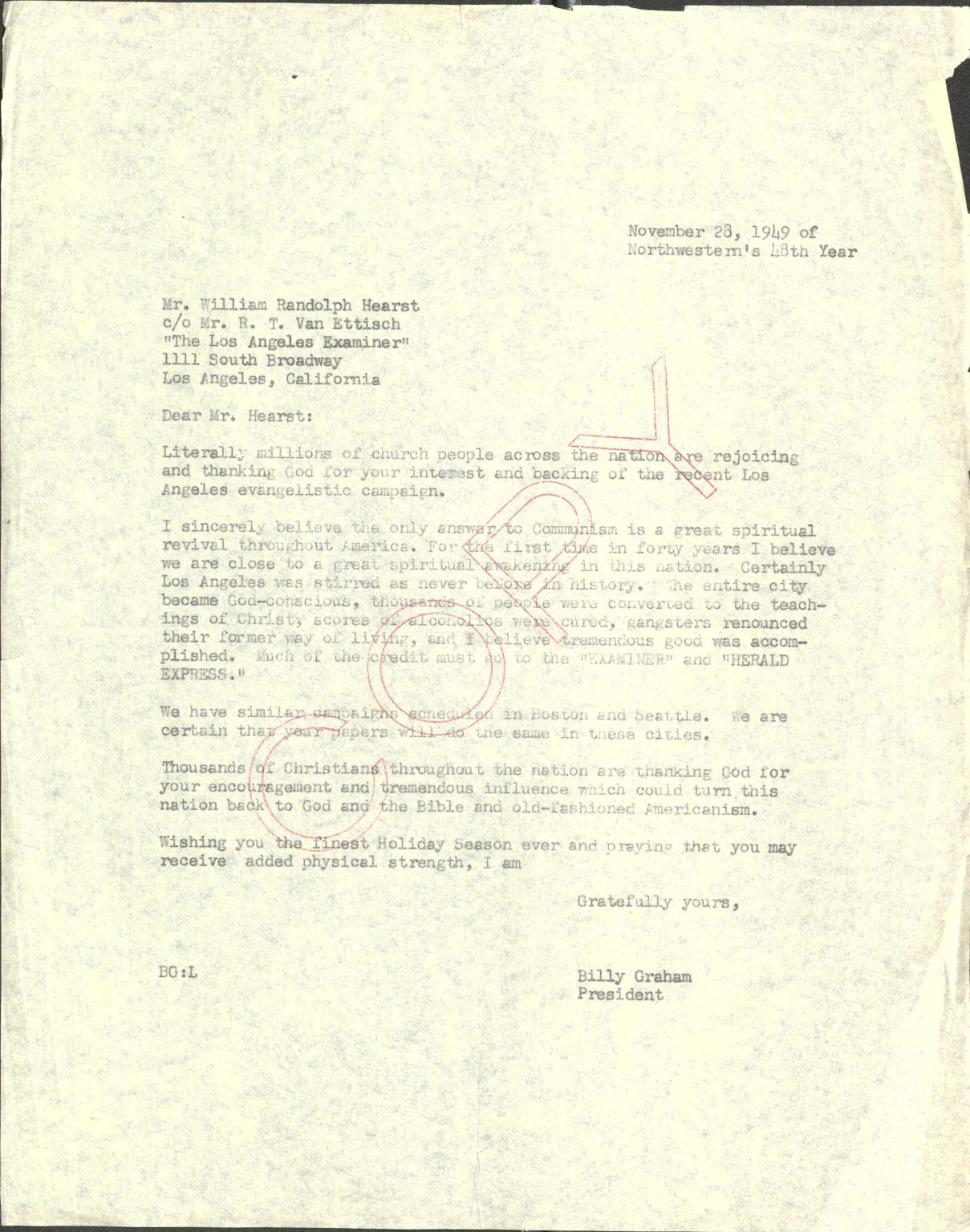 From the Archives: Looking Back at Billy Graham’s 1949 Los Angeles Crusade