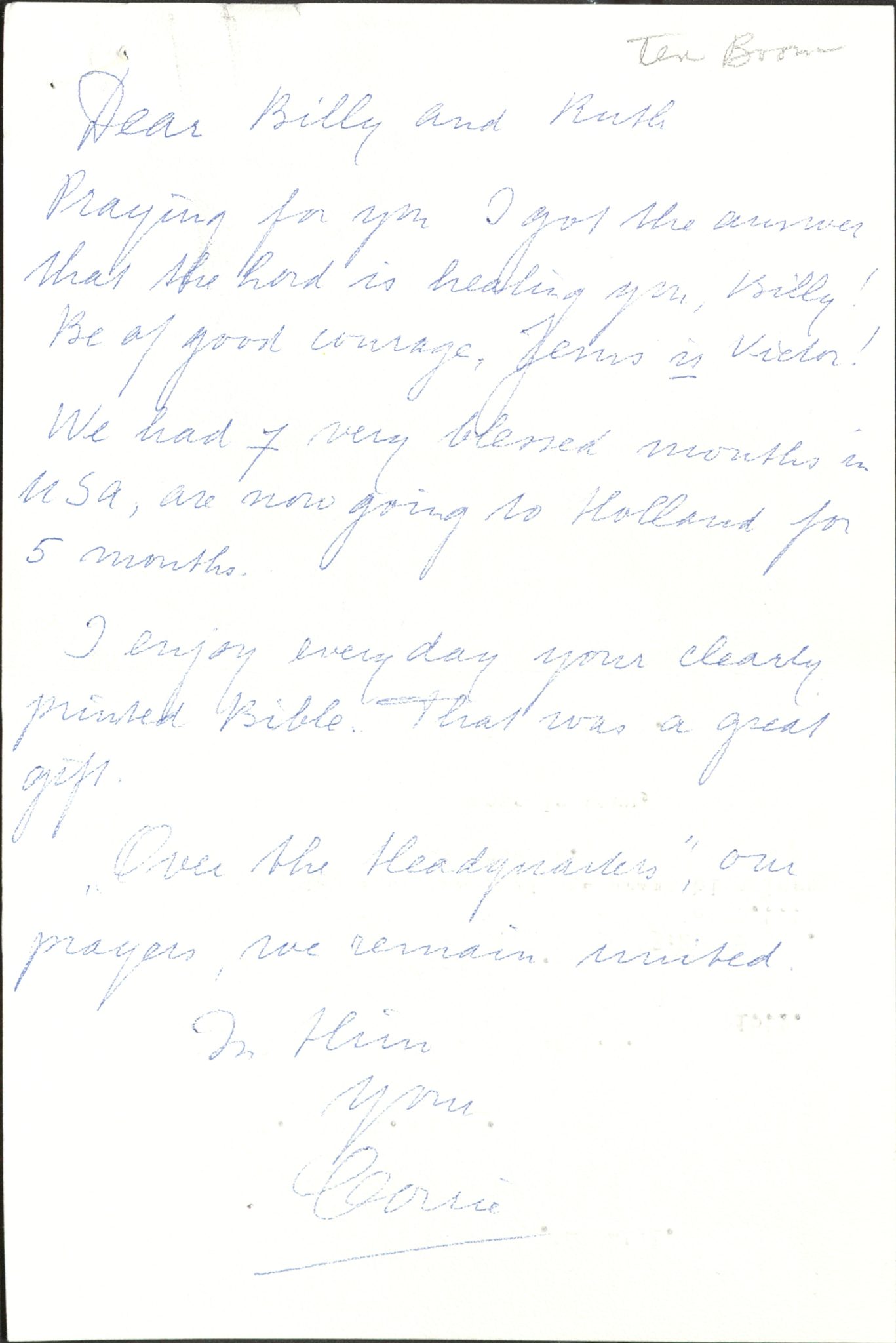 From the Archives: Corrie ten Boom’s Friendship with Billy and Ruth Graham