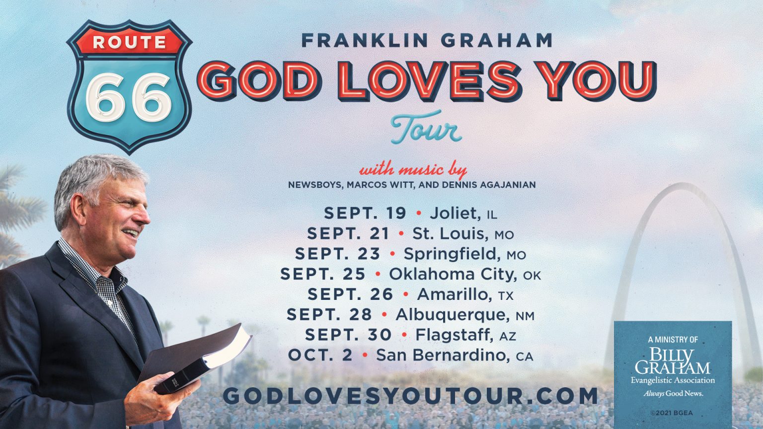 Franklin Graham launches Route 66 God Loves You Tour