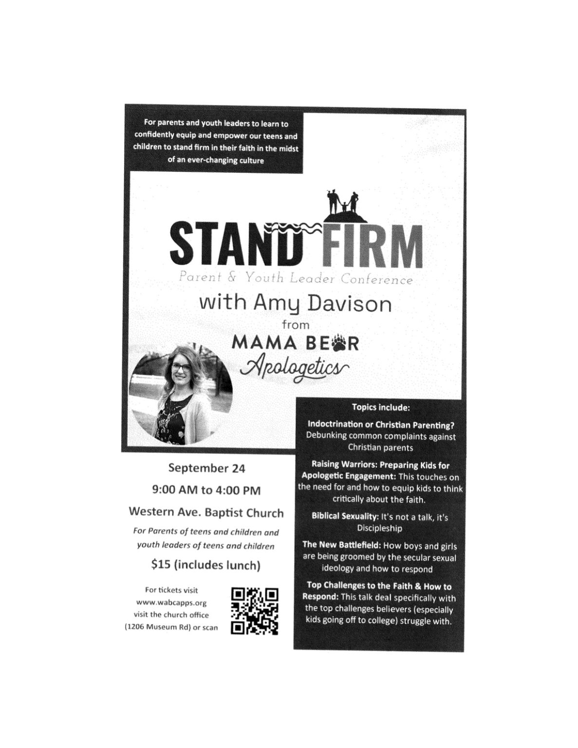 Stand Firm with Amy Davison - Statesville, NC - The Light FM